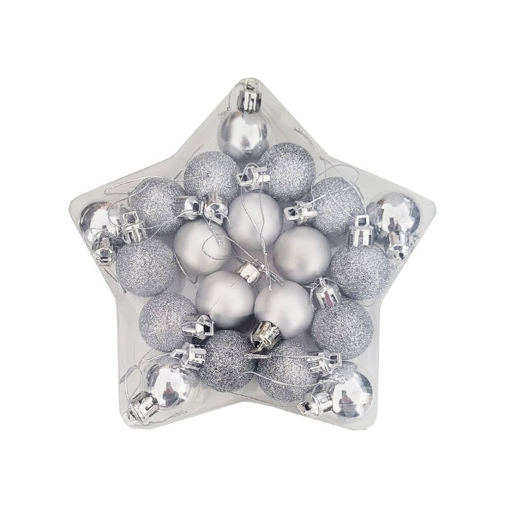 Boules de Noël 20 pcs Ø3cm - Argent - SILUMEN | Leroy Merlin