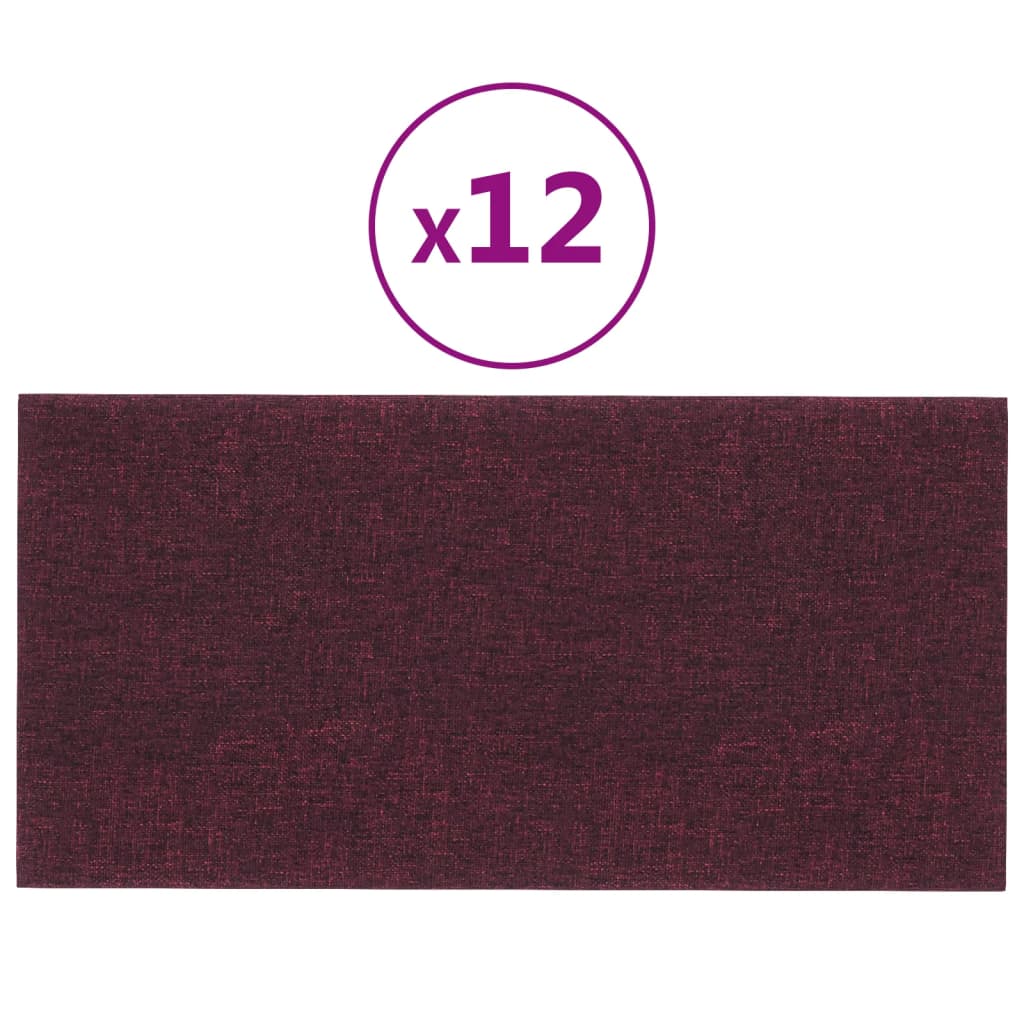 Paneles de pared 12 uds tela morado 30x15 cm 0,54 m2 | Leroy Merlin