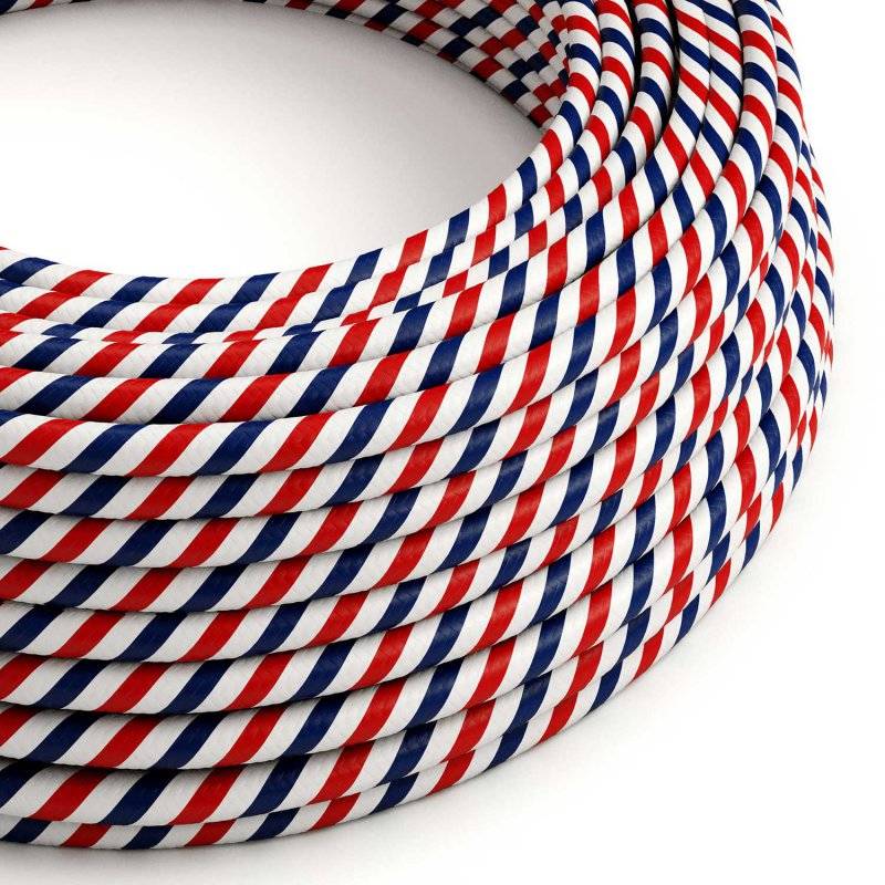 Creative cables Round Electric Vertigo HD Cable covered by Paris fabric ...