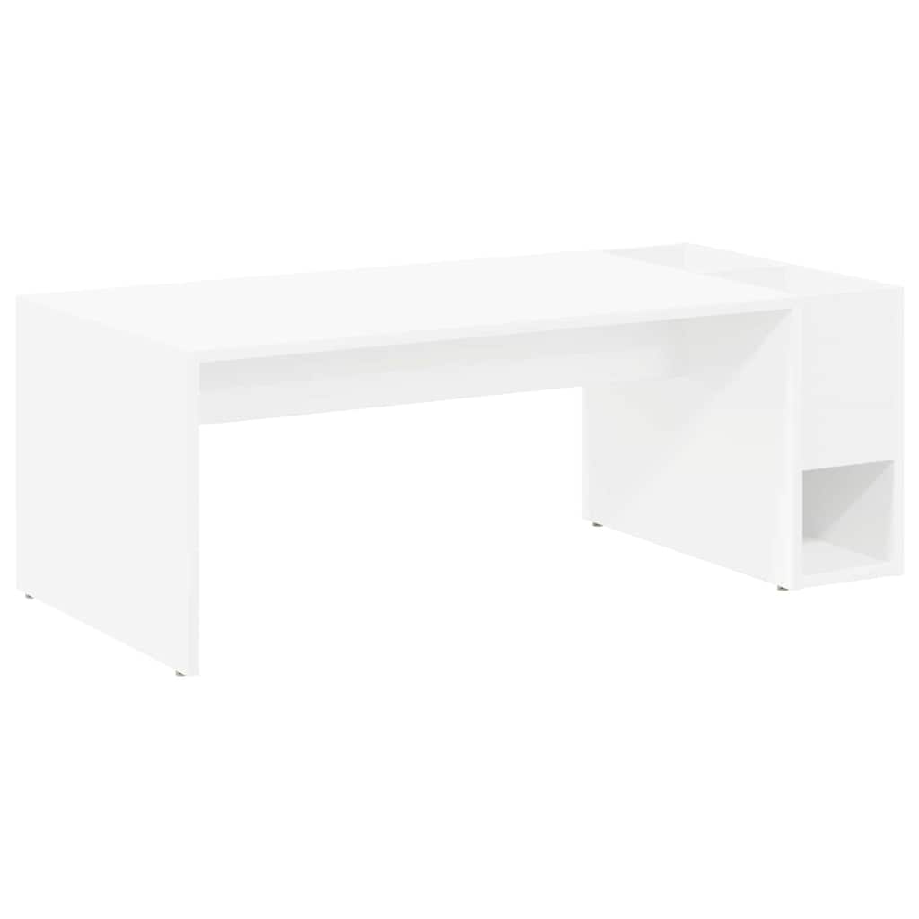 Table basse Table de salon simple - Blanc 101,5 x 50 x 37 cm Bois d ...