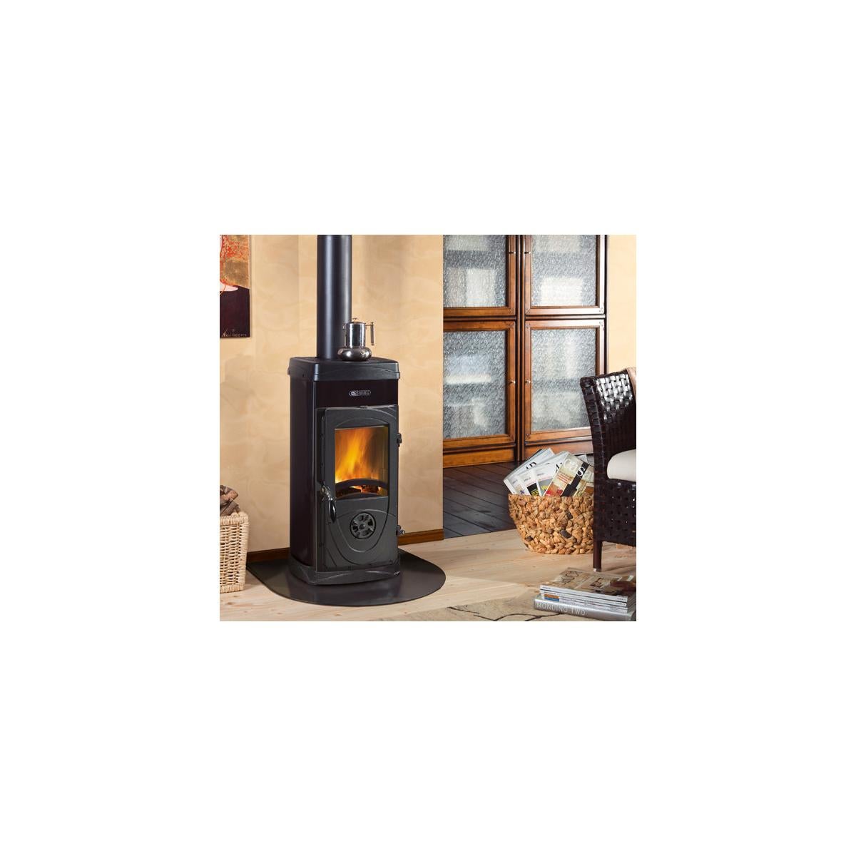 Stufa a fuoco continuo super junior nera | Leroy Merlin