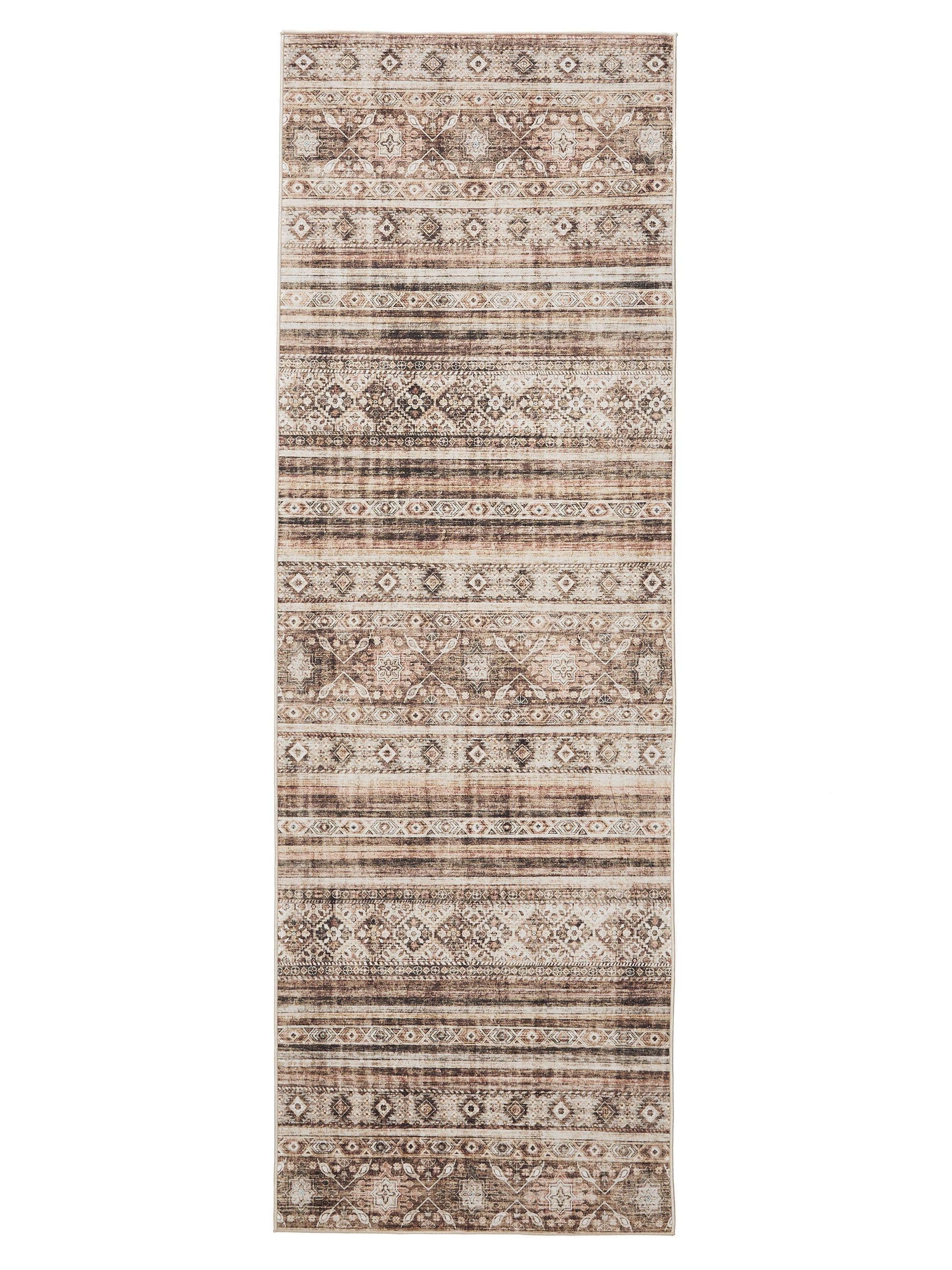 BENUTA - Tapis de couloir George marron 80x240 cm | Leroy Merlin