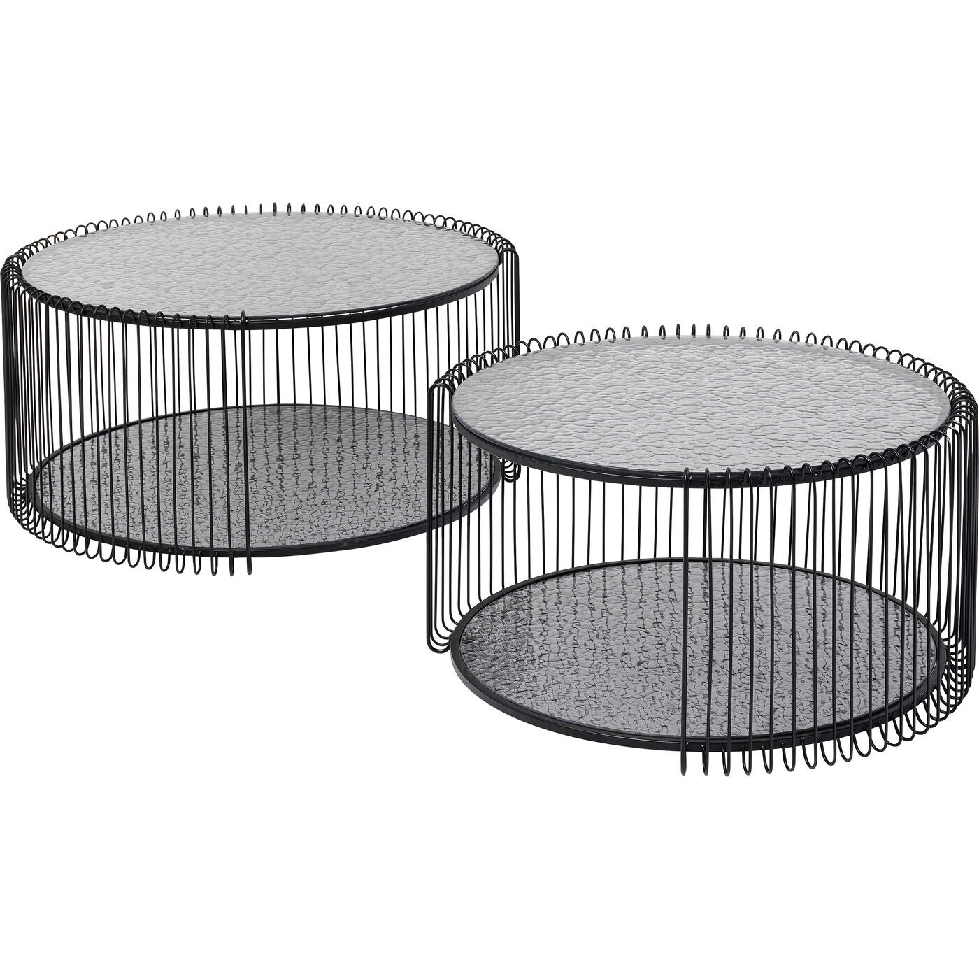 Tables basses Wire Double Bubble noires set de 2 Kare Design | Leroy Merlin