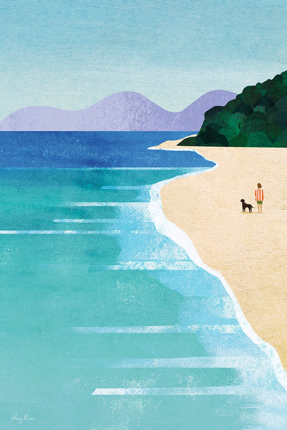 Tableau neo vintage beach girl iii - 40x60cm | Leroy Merlin