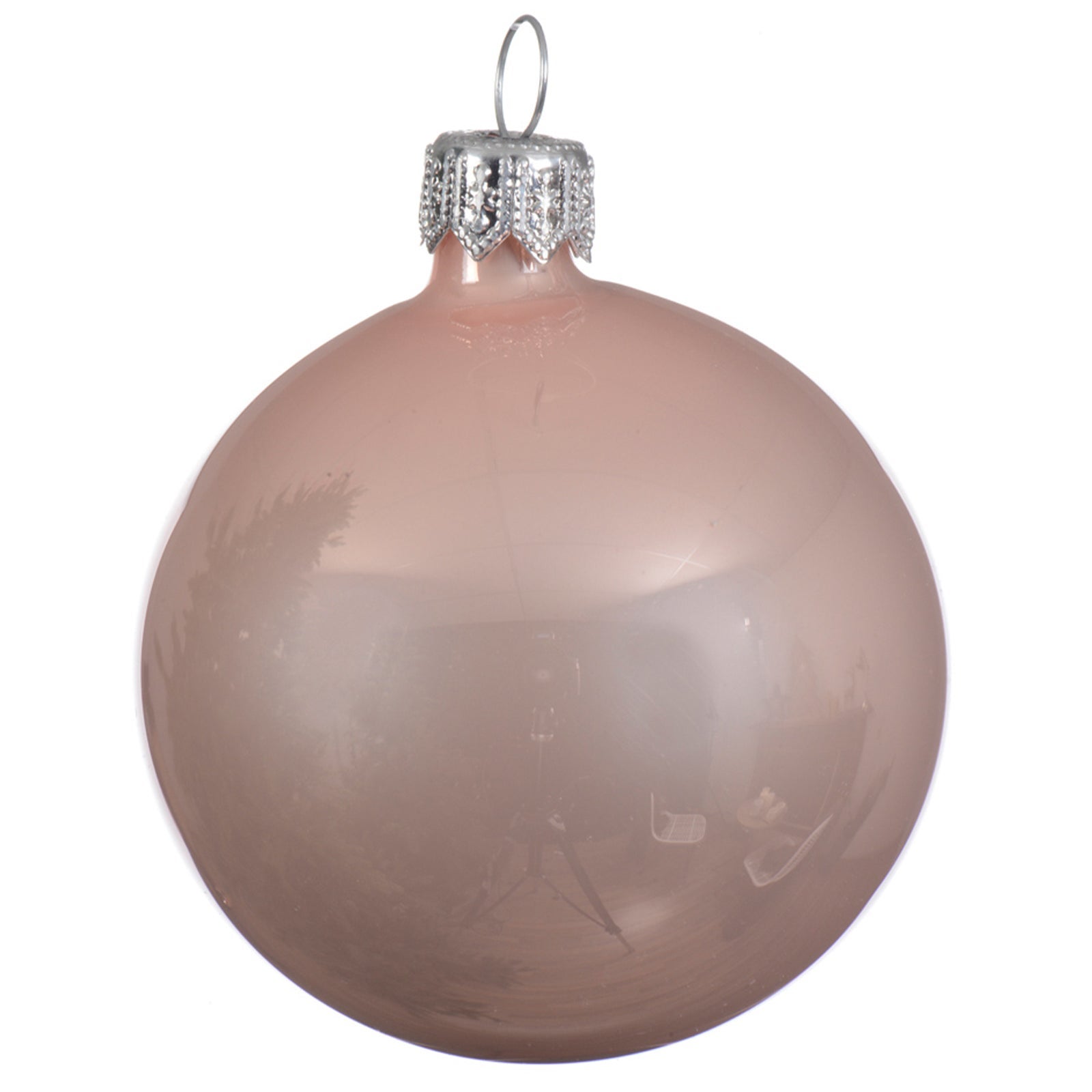 Adorno para árbol de navidad Bola cristal rosa brillo 6 cm | Leroy Merlin