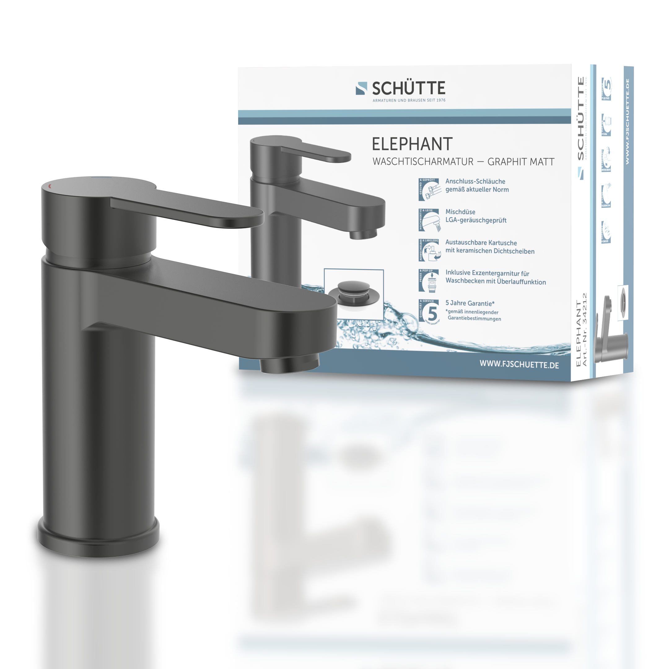 Mitigeur graphite mat pour lavabo - Robinet monocommande - 34212 ...