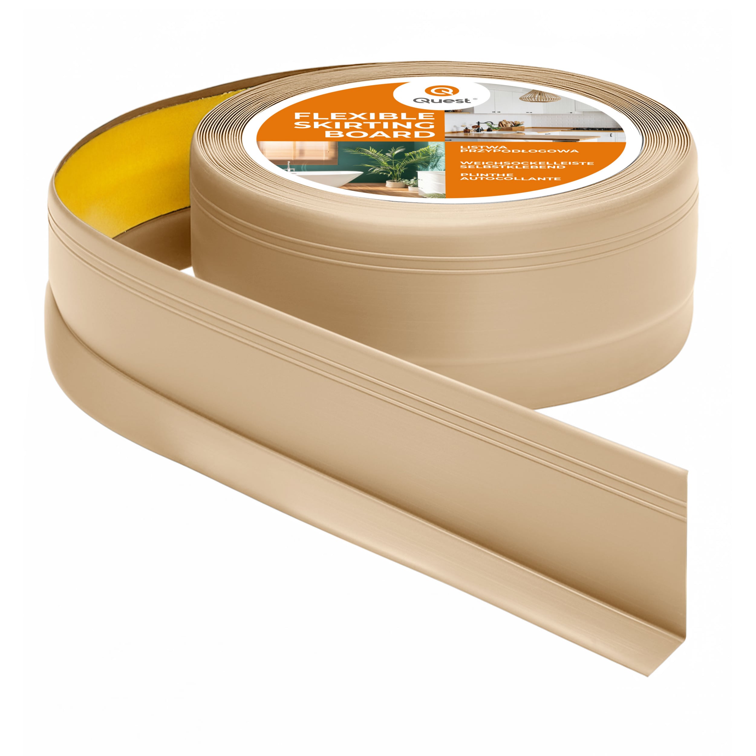 Plinthe Souple Adhésive en PVC 50x20 mm - flexible, avec rainures ...