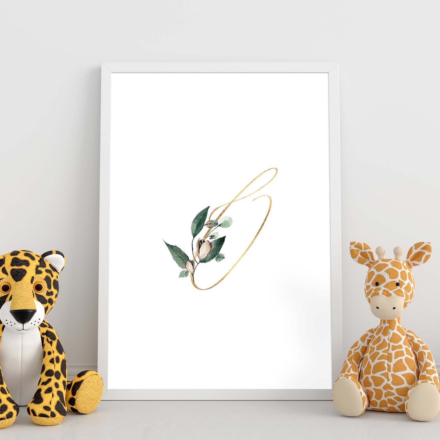 Lettre O. Affiche De Style Fin Avec Des Images D'alphabet. A4 Sans ...