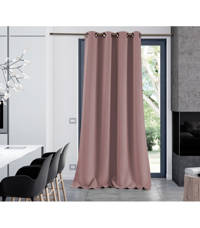 Rideau Occultant Œillet Losange "Urban" - 140x250cm - Rose clair ...