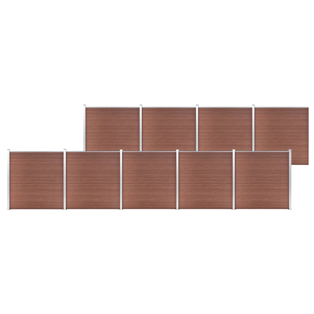 Clôture de jardin WPC 1564x186 cm Marron - PANGIVO | Leroy Merlin
