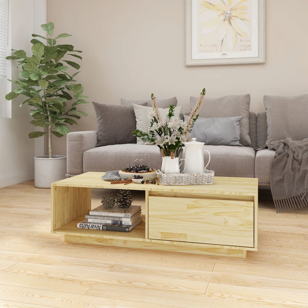 Table basse | Table d'appoint | Table de salon 110x50x33,5 cm bois de ...