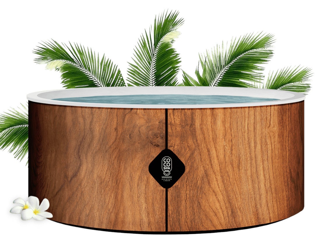 COCO Bain Piscine Bora Bora -Piscine Hors sol 180cm de diamètre - 1200Litres - Imitation Bois ...