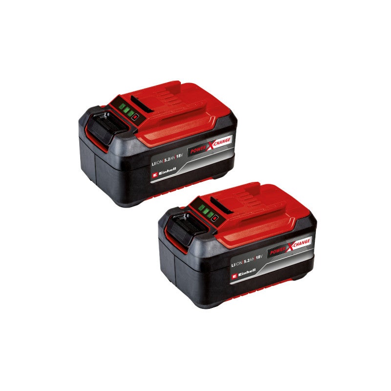 Lot de 2 batteries EINHELL 18V Power X-Change - 5.2Ah - Twinpack ...