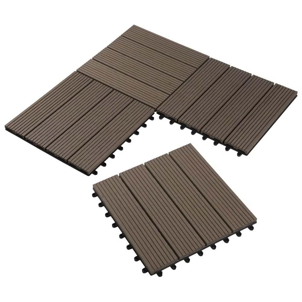 NICOLA 44 Baldosas WPC 30x30 cm Encastrables Efecto Madera Compuesto ...