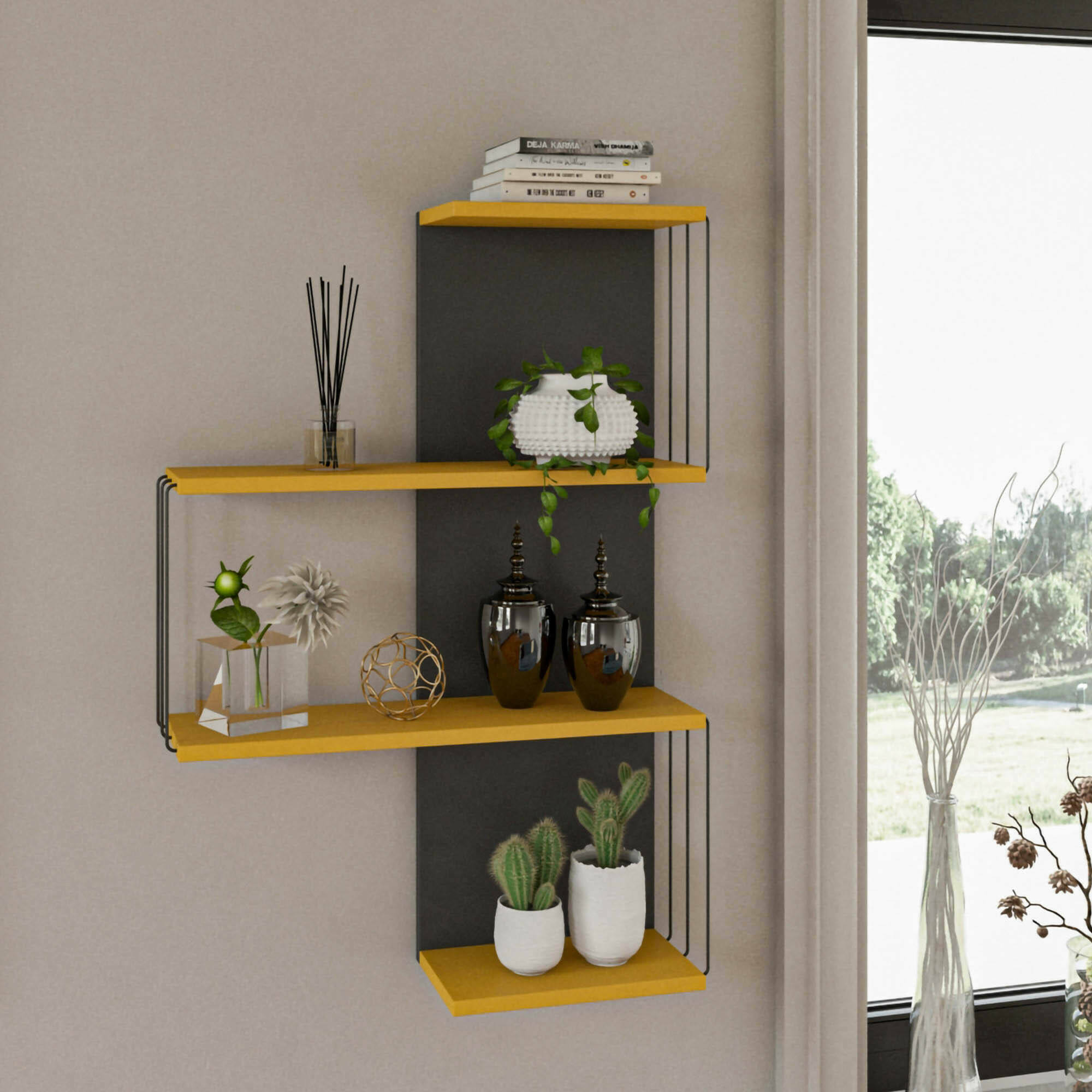 Étagère murale Hadar, Étagère, Tablette murale, Rayonnage polyvalent ...