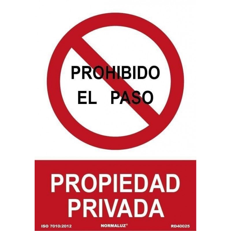 SEÑAL PROHI PASO PROPIEDAD PRIVA. 210X30- | Leroy Merlin