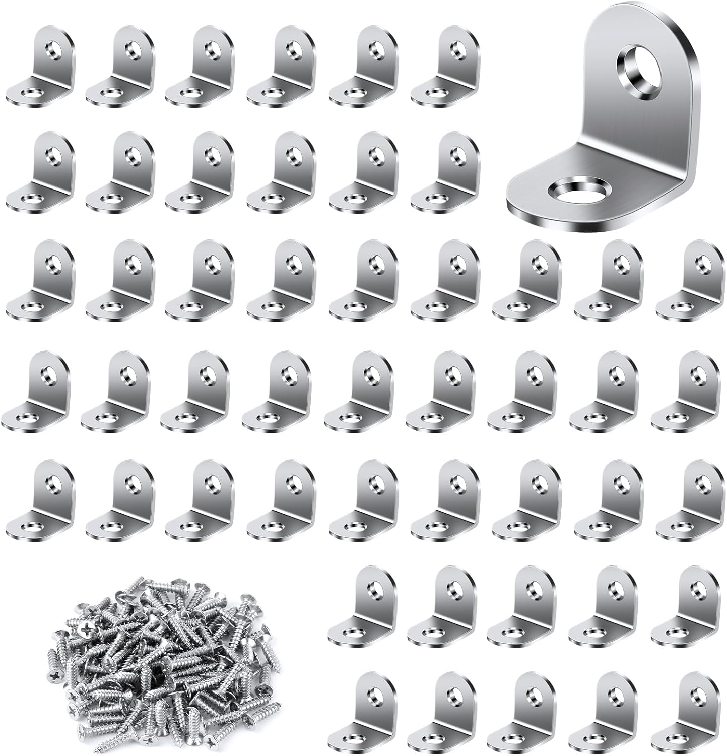 Lot de 50 équerres métalliques 20x20mm, 100 vis – Supports pour ...