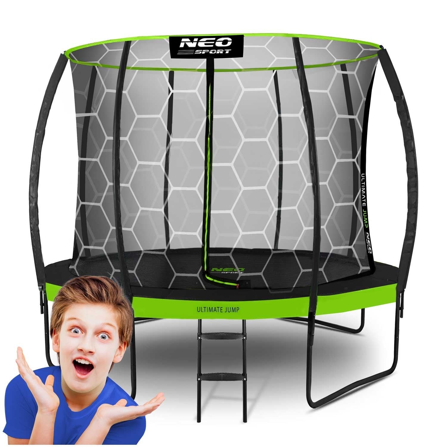 Trampoline profilé pour le jardin 10ft/312cm avec filet de protection ...