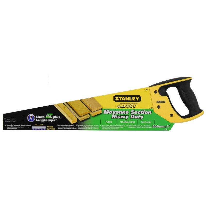 Scie égoïne débit moyen 'JetCut' 500mm - STANLEY - 2-15-288 | Leroy Merlin