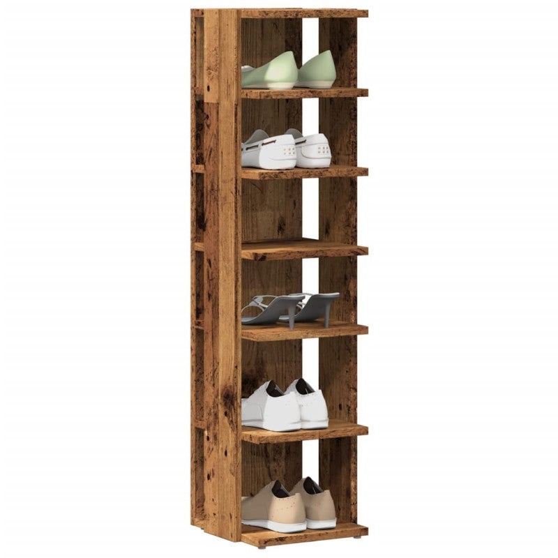 Scarpiera in Legno Antico con 6 Ripiani - 28x27x102 cm | Leroy Merlin