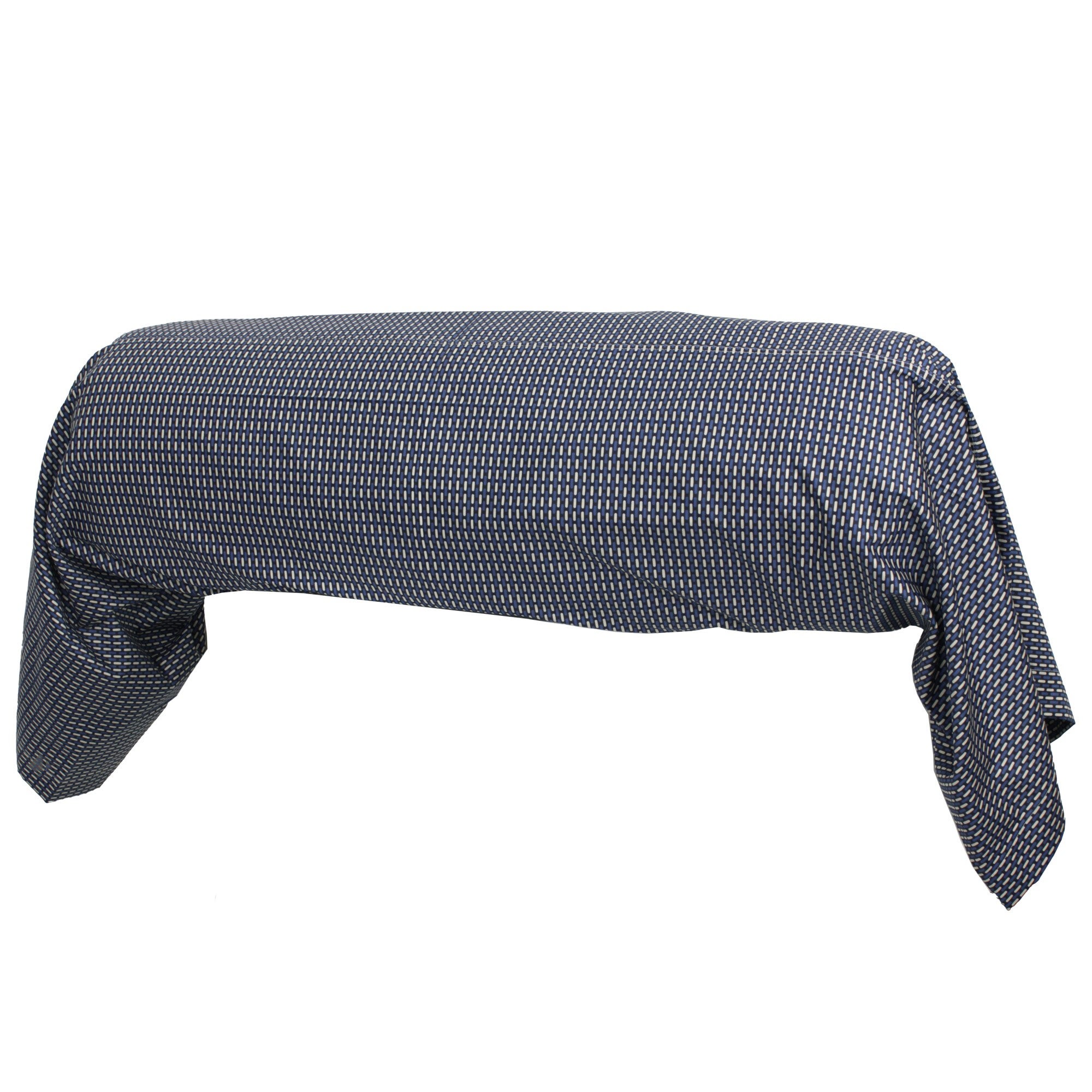 Taie de traversin 240x43 cm satin de coton ENZO bleu | Leroy Merlin