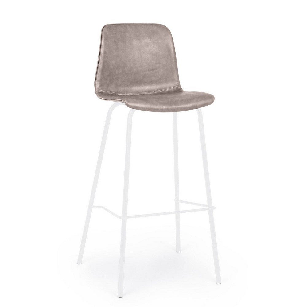 Taburete de bar Kyra ecopiel beige 39 x 44 x 103,5 cm | Leroy Merlin