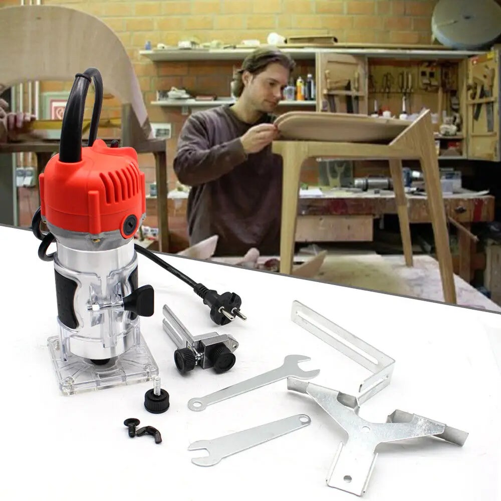 Défonceuse Électrique à Main 1/4'', Outil de Menuiserie pour Bois et ...