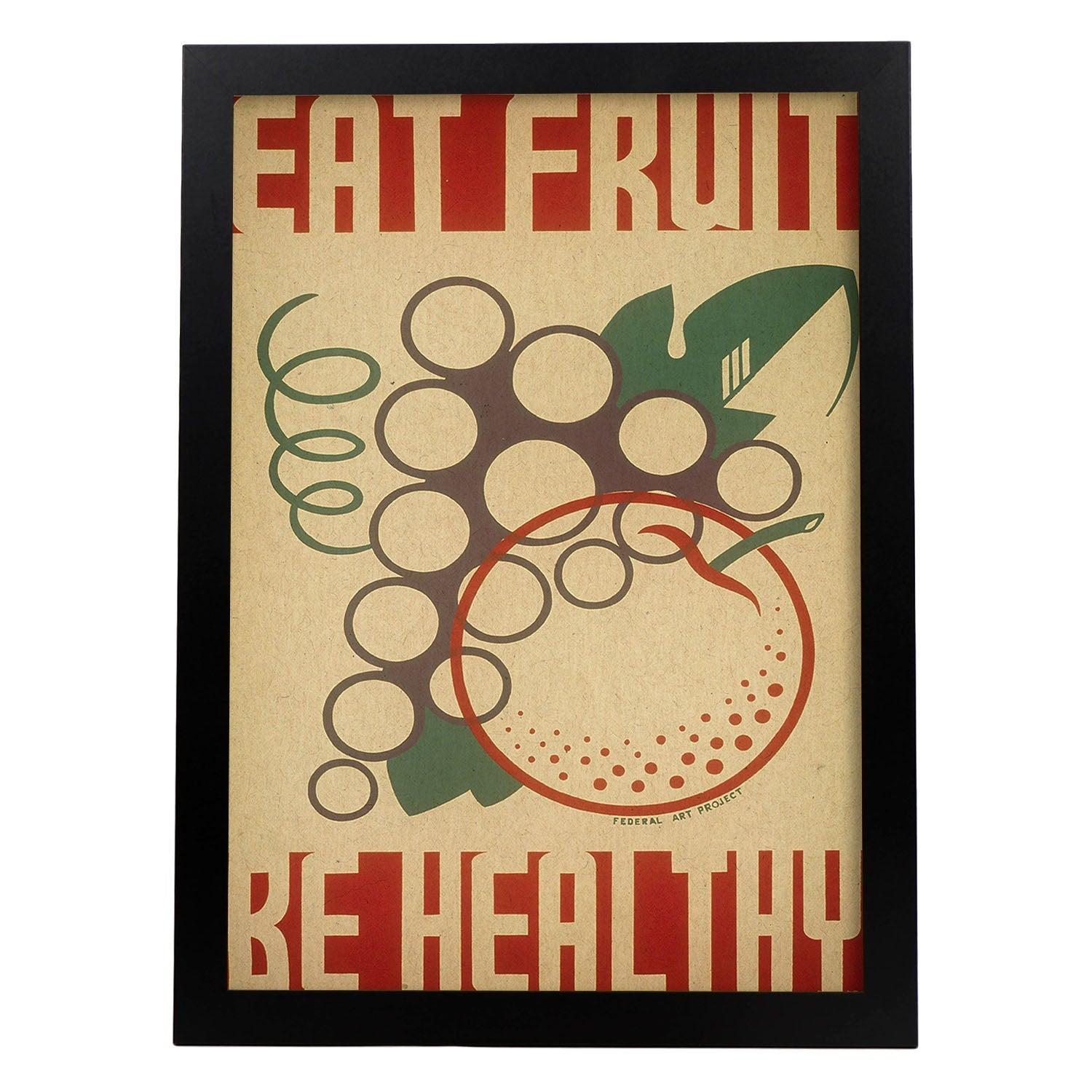 Affiche Vintage. Affiche De Fruits. Mangez Sain. Sans Cadre A3 | Leroy ...