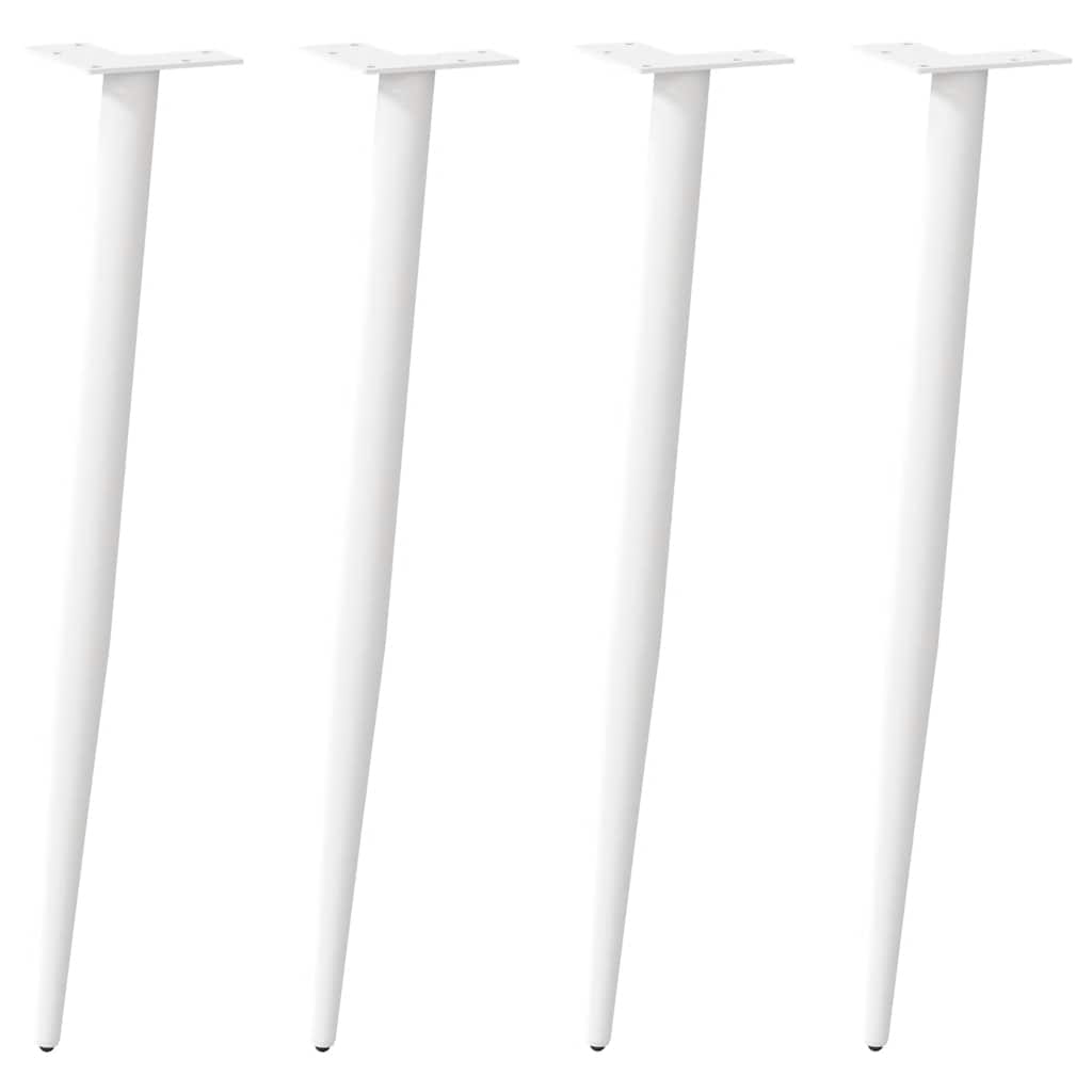 Maison Exclusive - Pieds de table console coniques 4 pièces Blanc 72-73 ...