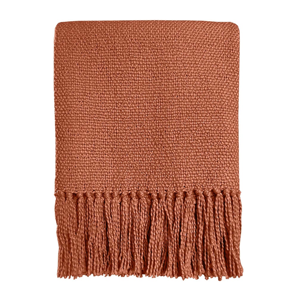 Plaid en 100% coton terra timber 127x152 | Leroy Merlin