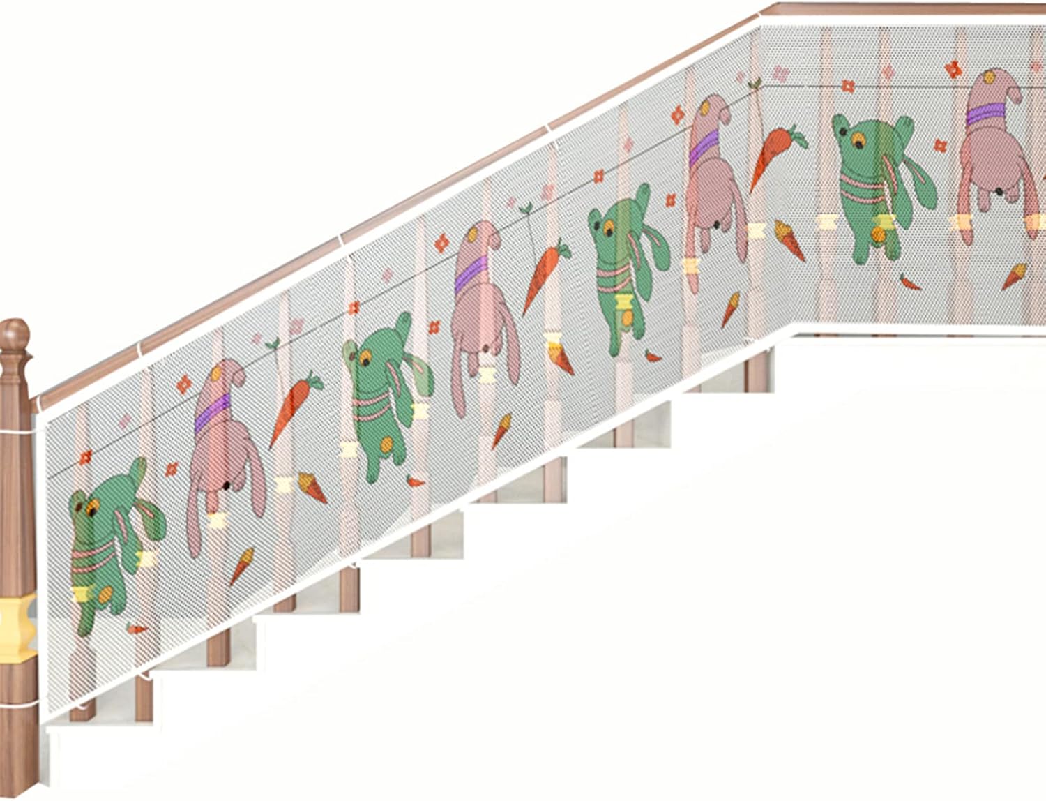 Filet de Sécurité pour Escalier, 6m x 79cm, Motif Animaux, Durable et ...