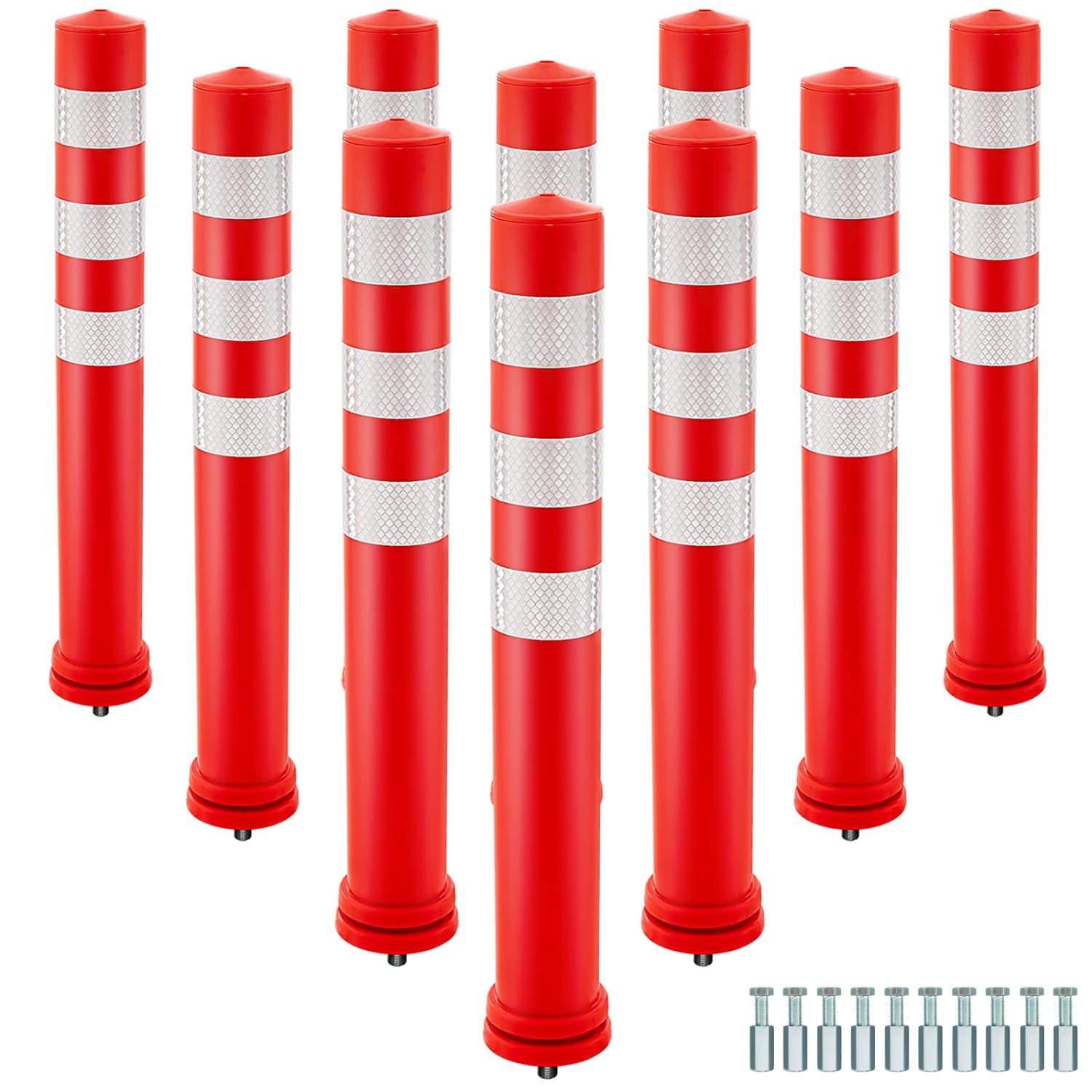 Lote de 10 Postes de Seguridad de 65,5 cm de Alto, Poste de Seguridad ...