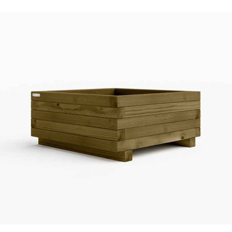 Jardinière Carrée En Bois Verte 30x20x20 cm | Leroy Merlin