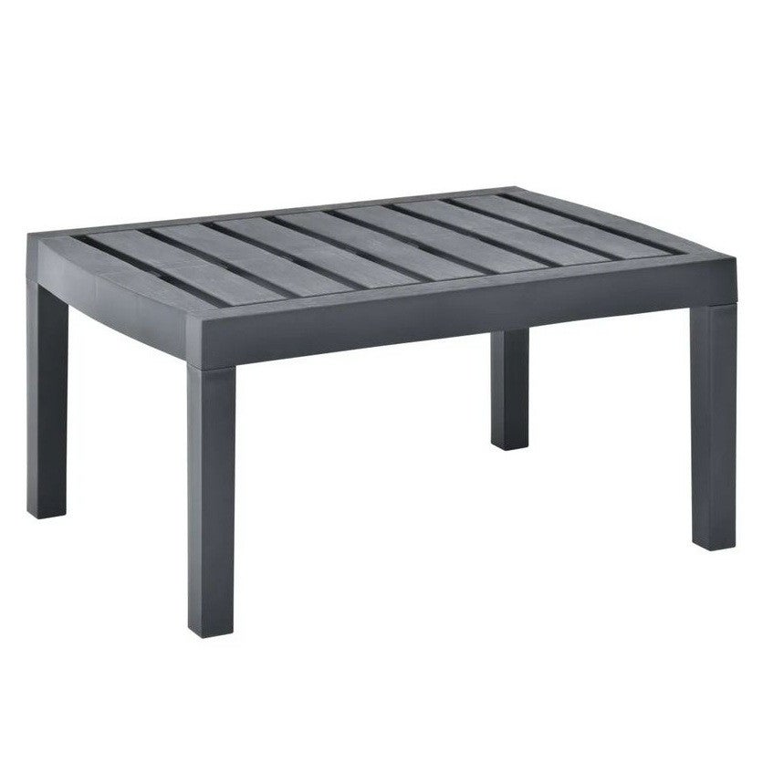 Table basse de jardin plastique anthracite Leeco | Leroy Merlin