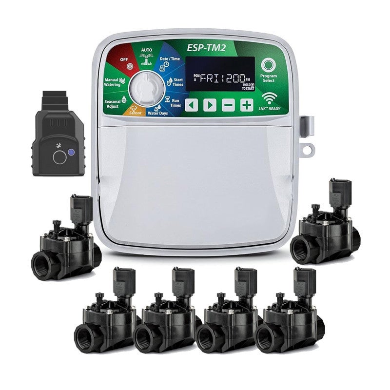 Programmateur d'arrosage intérieur Wi-Fi 6 zones Rain Bird ESP-TM2 ...