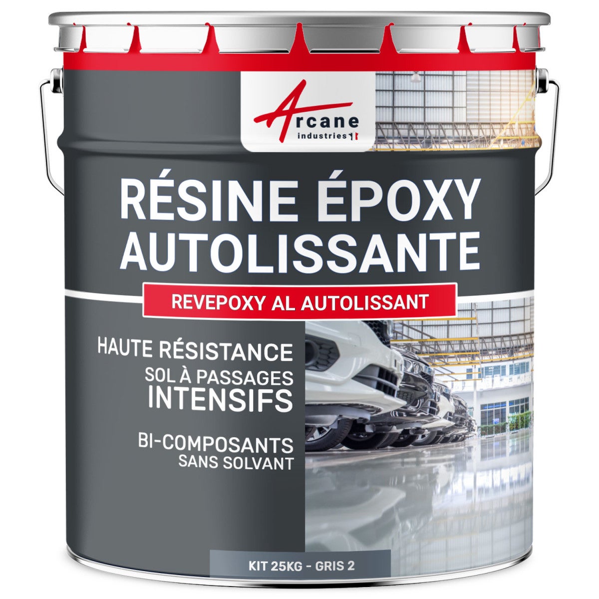 Résine epoxy autolissante sols - REVEPOXY AL Telegris 2 - RAL 7046 - 25 ...