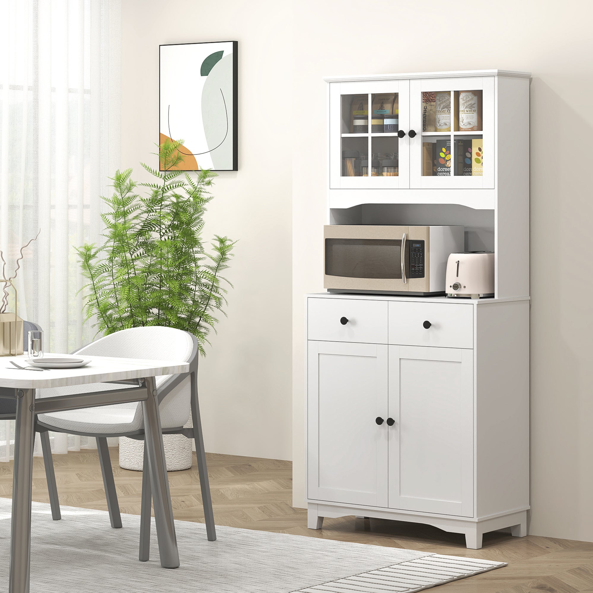 Armoire de cuisine indépendante avec plan travail pour micro-ondes ...