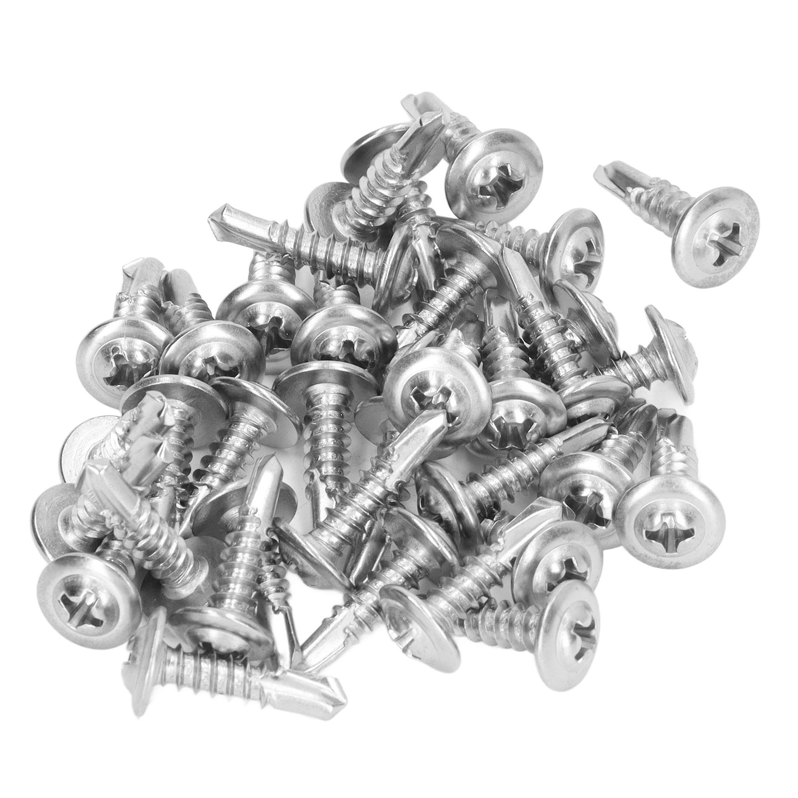 Viti consumabili - set di 100 viti autofilettanti in acciaio inox 410-4 ...