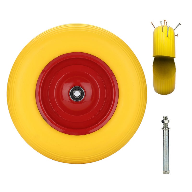 Rueda de repuesto, rueda para carretilla, llanta de metal, goma maciza ...