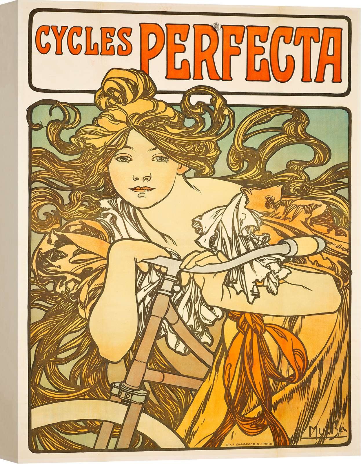 Póster Liberty Mucha - impresión sobre lienzo - Alphonse Mucha, Cycles ...
