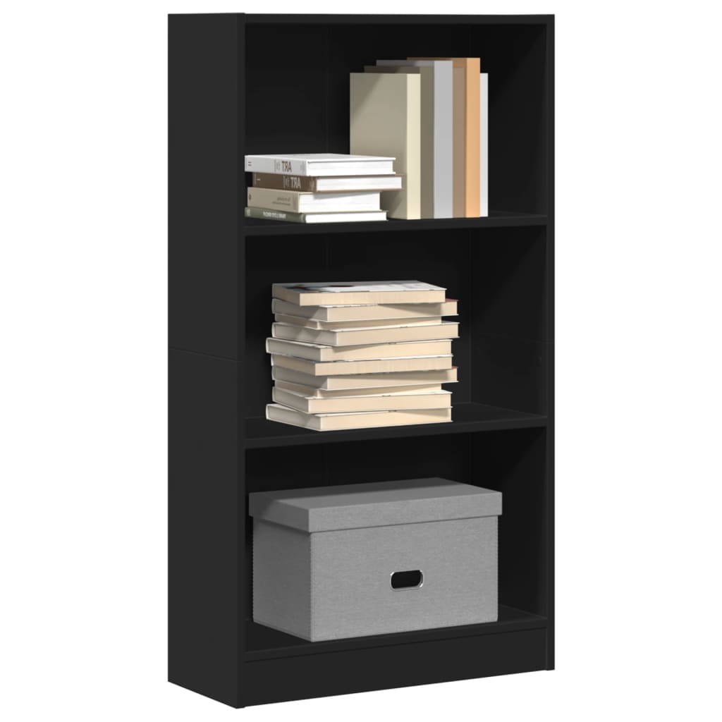 Librería negra, 60x24x109 cm, madera de ingeniería. - PANGIVO | Leroy ...