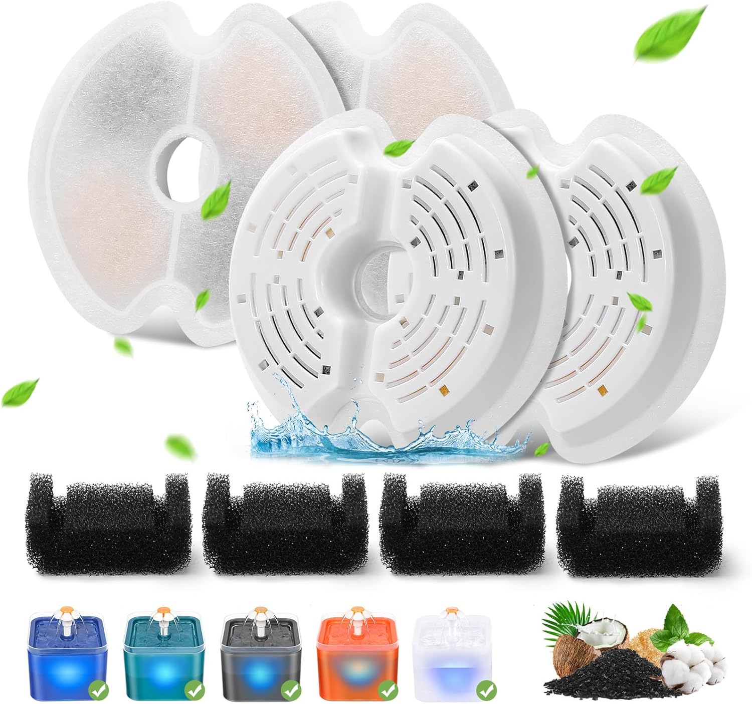 Water Fountain Filter,Multiple Filtration Pet Water Fountain ...