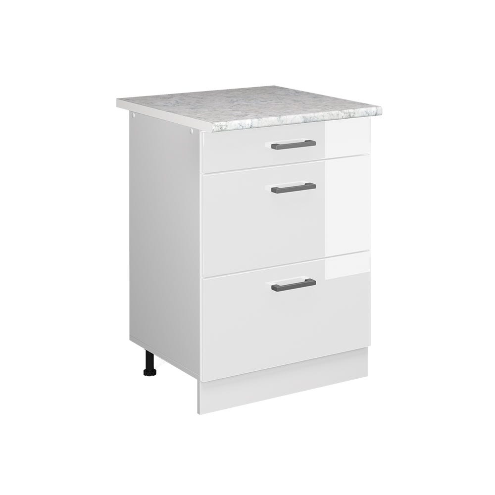 Vicco Meuble Cuisine R Line Blanc Haute Brillanceblanc 60 Cm Avec