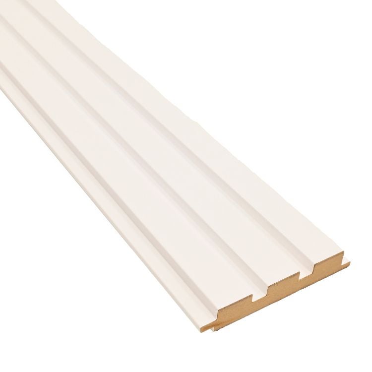 Panele ścienne MDF w kolorze białym 240x12,1x1,8 cm (1,45 m2) - Leroy ...
