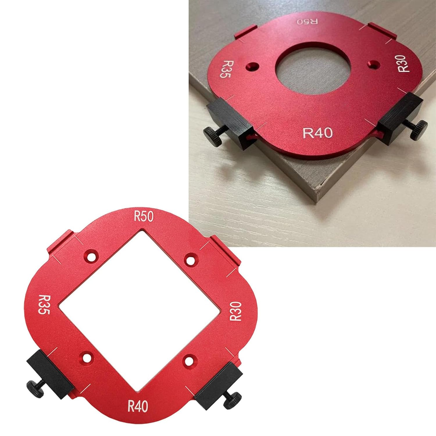 Gabarit de Rayon D Angle 4 en 1 Rond R30/R35/R40/R45 Modèle D arc à ...