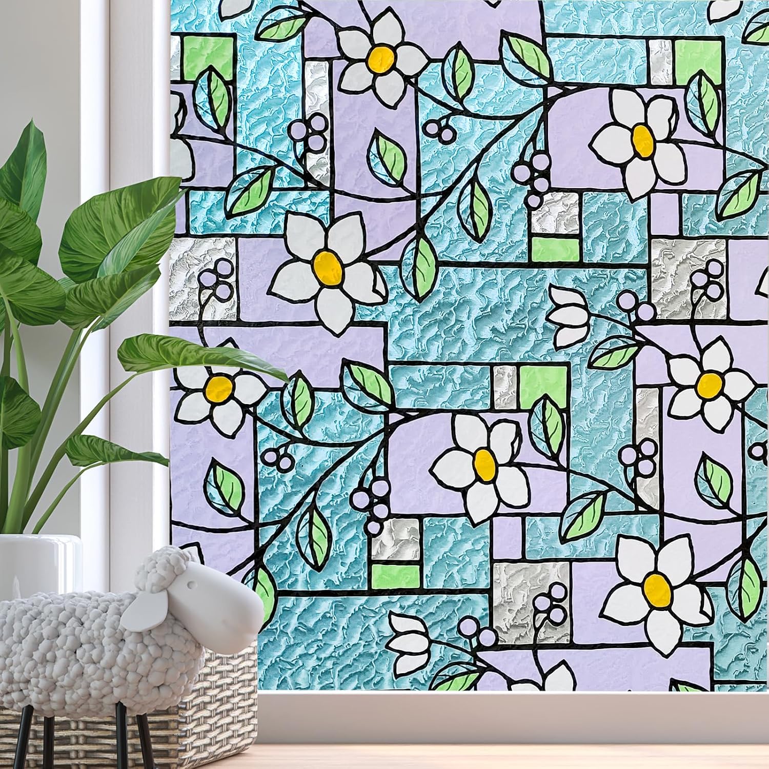 Film pour fenêtre intimité, film pour vitrail, film givré opaque ...