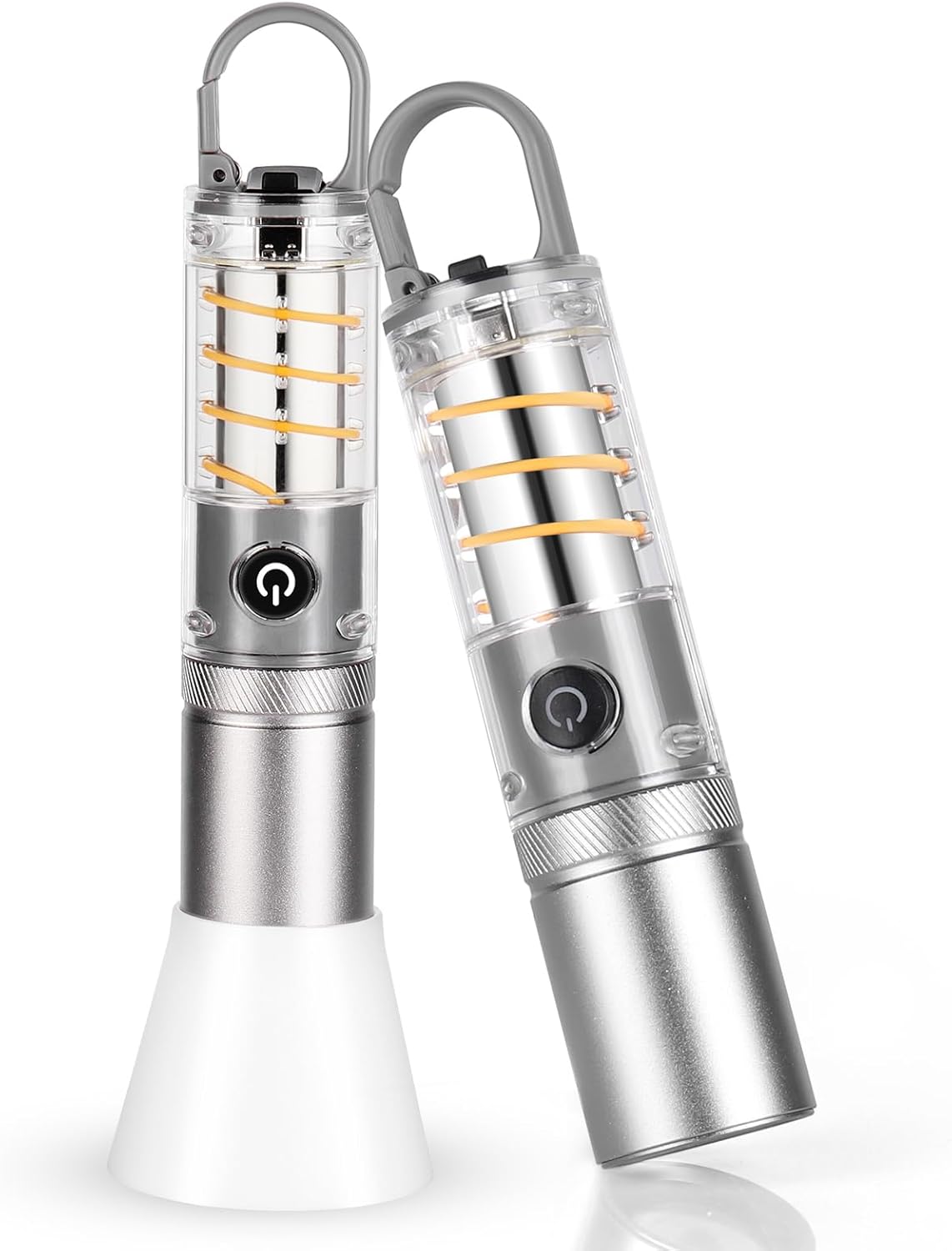 2 Pièces Lampe Torche Rechargeable, Ultra Puissante Lampe de Poche LED ...