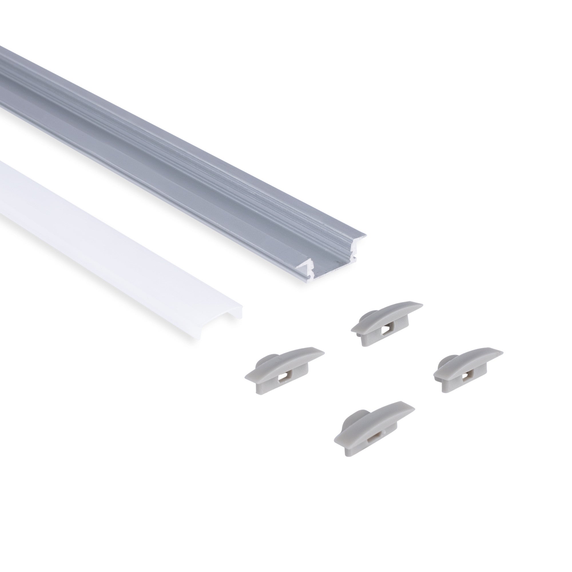 Profilé encastré en aluminium - Kit complet - 24,5 x 7mm - Ruban LED ...