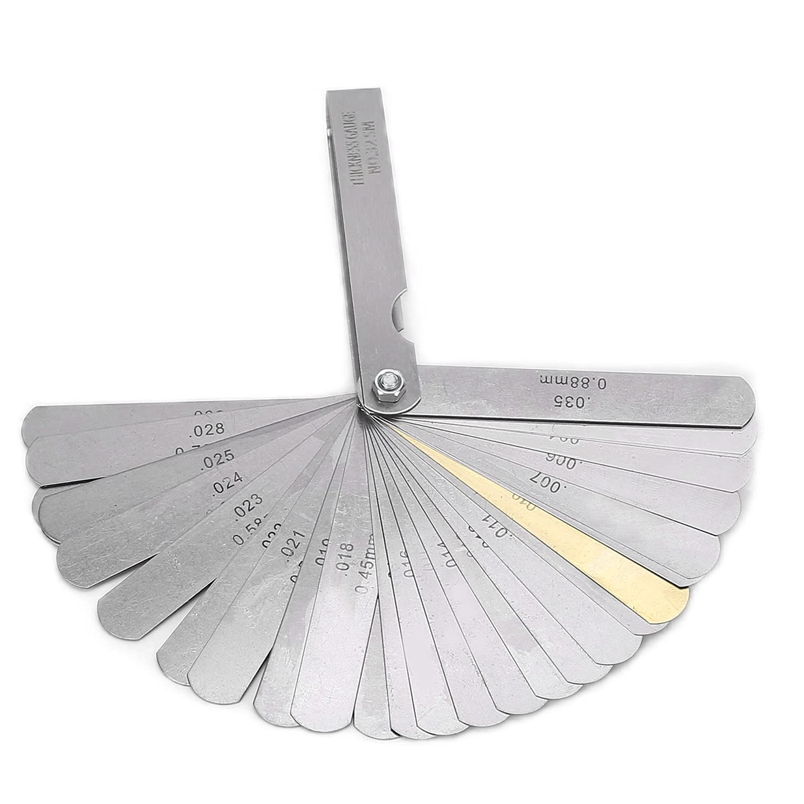 Calibrador de espesores de 32 hojas de acero inoxidable Herramienta de ...