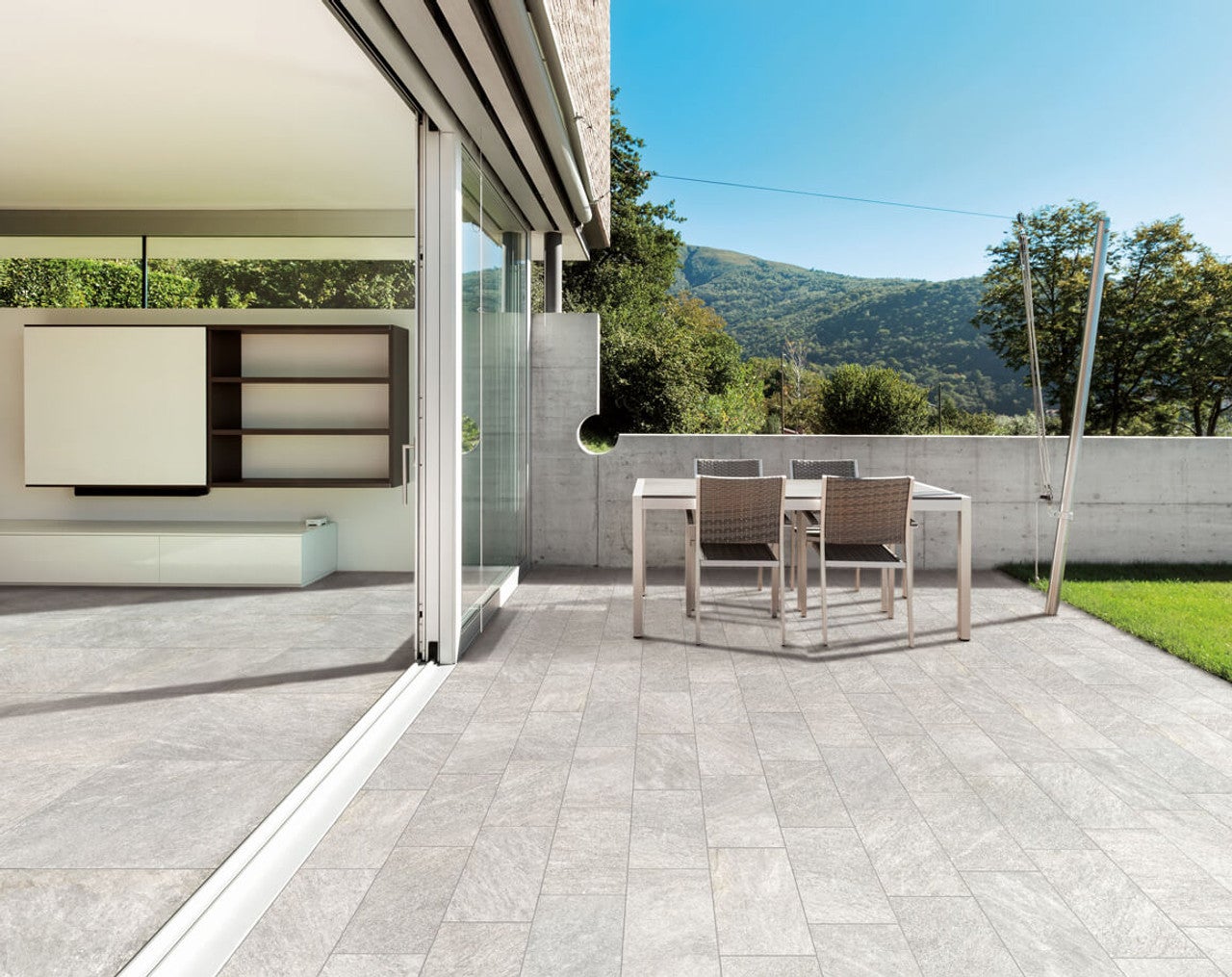 Quarzi Outdoor 20.3x20.3 Light Grey Mate - vendu par carton - 1 carton ...